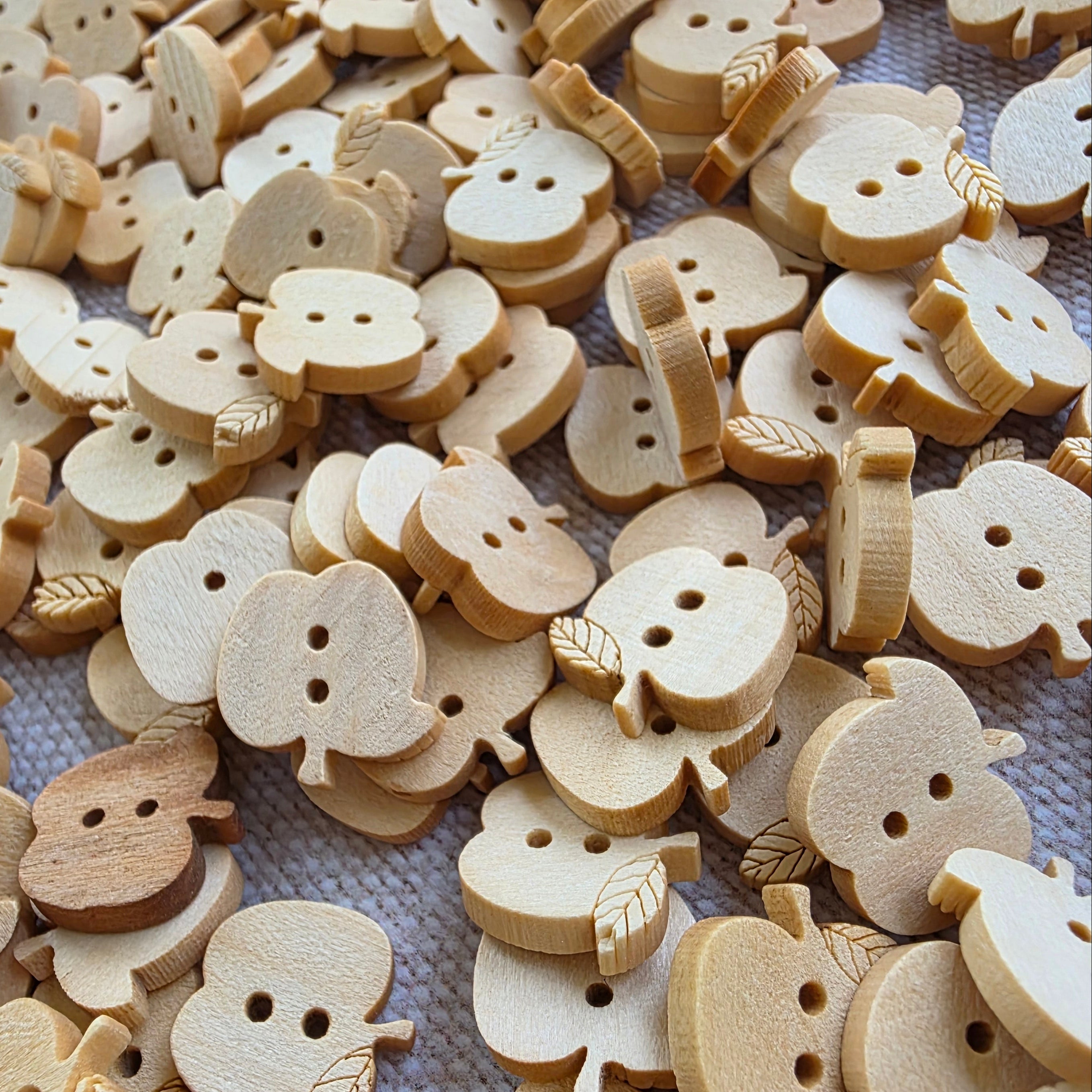 Wooden Apple Buttons – The Fernery